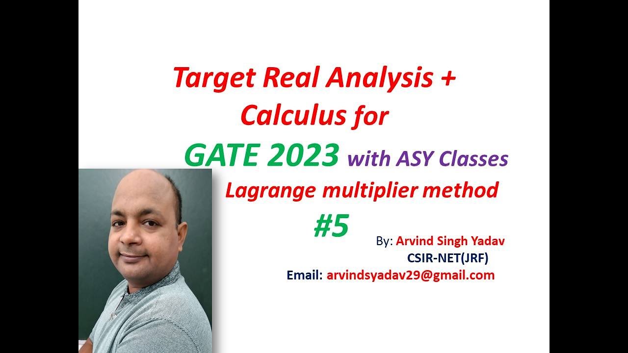 Target real+Calculus for GATE 2023 with ASY Classes, Lagrange ...