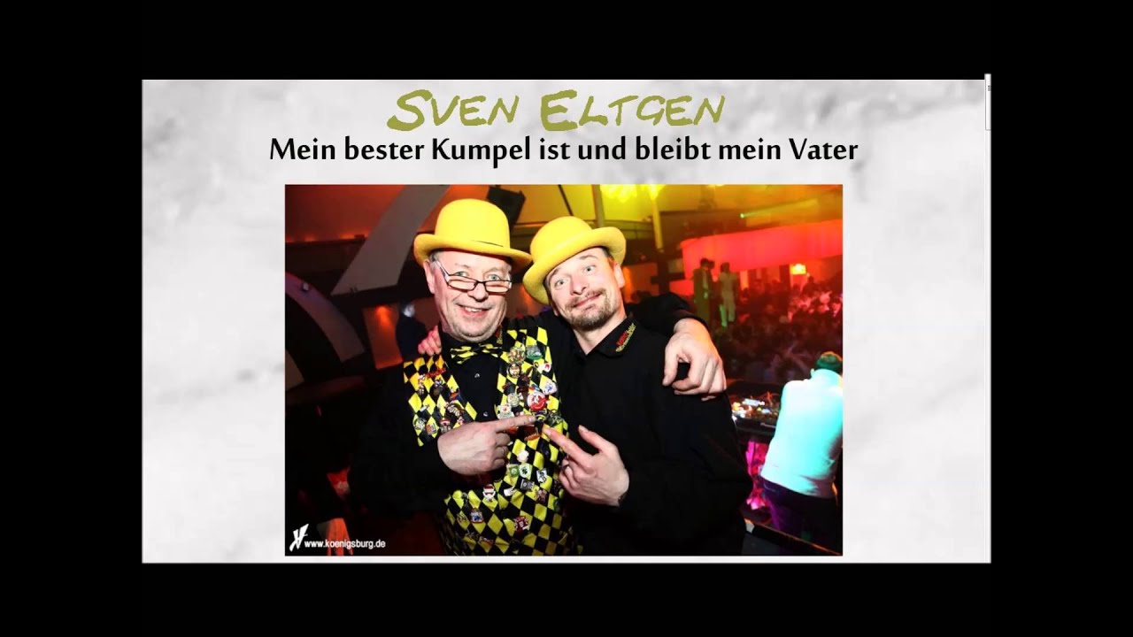 Sven Eltgen - Mein bester Kumpel ist und bleibt mein Vater - YouTube