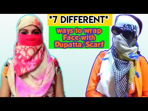 How to wrap Face with *Dupatta/Scarf* in only 1 Min| How to wrap Dupatta in Different types