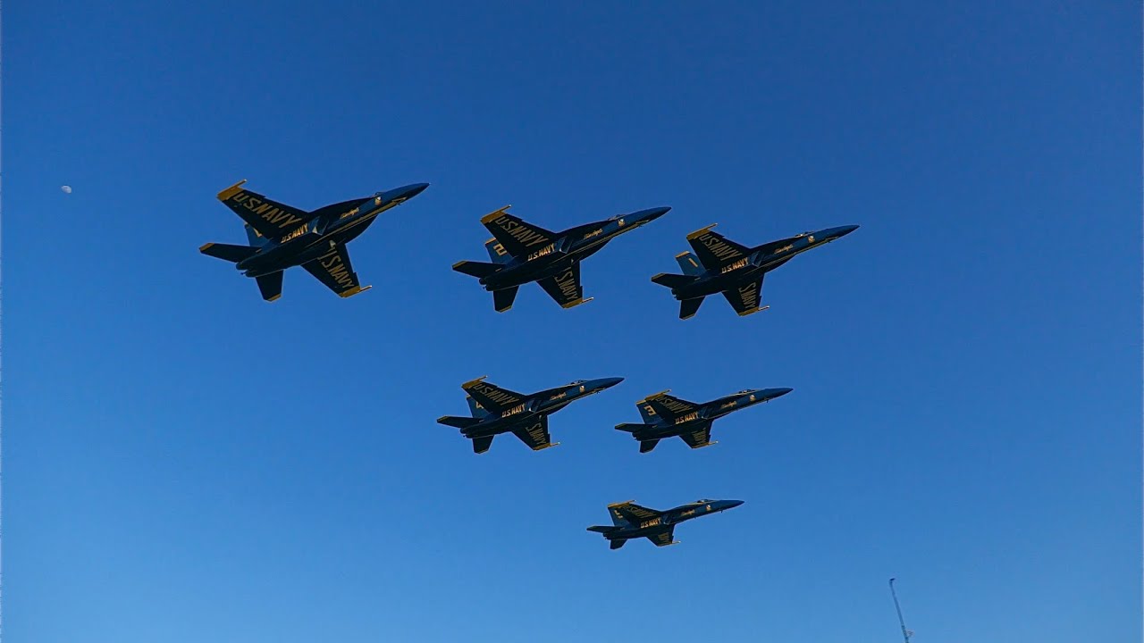 Blue Angels Pensacola Beach Flyby 4/30/23 - YouTube