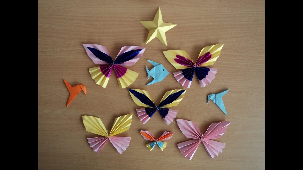 Origami Art - Rainbow Butterfly. - YouTube