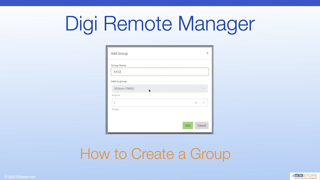 Digi Remote Manager - How to Create a Group - YouTube