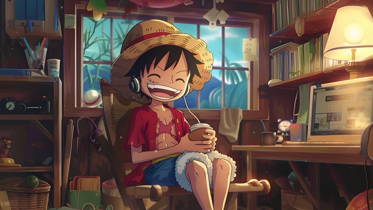 lofi hip hop radio 🎵 - beats to sleep/chill to 💤 Luffy One Piece Lofi ...