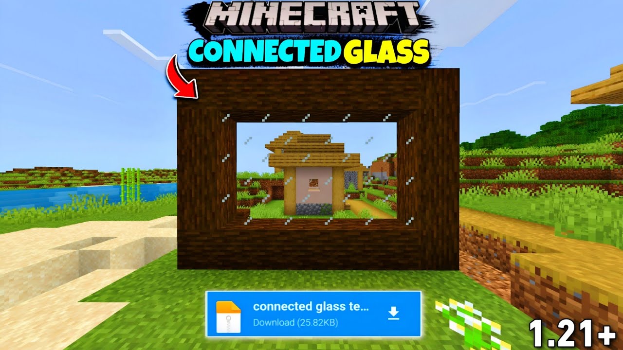 Connected Glass Texture Pack For Minecraft pe 1.21+ 🔥 | connected Glass ...