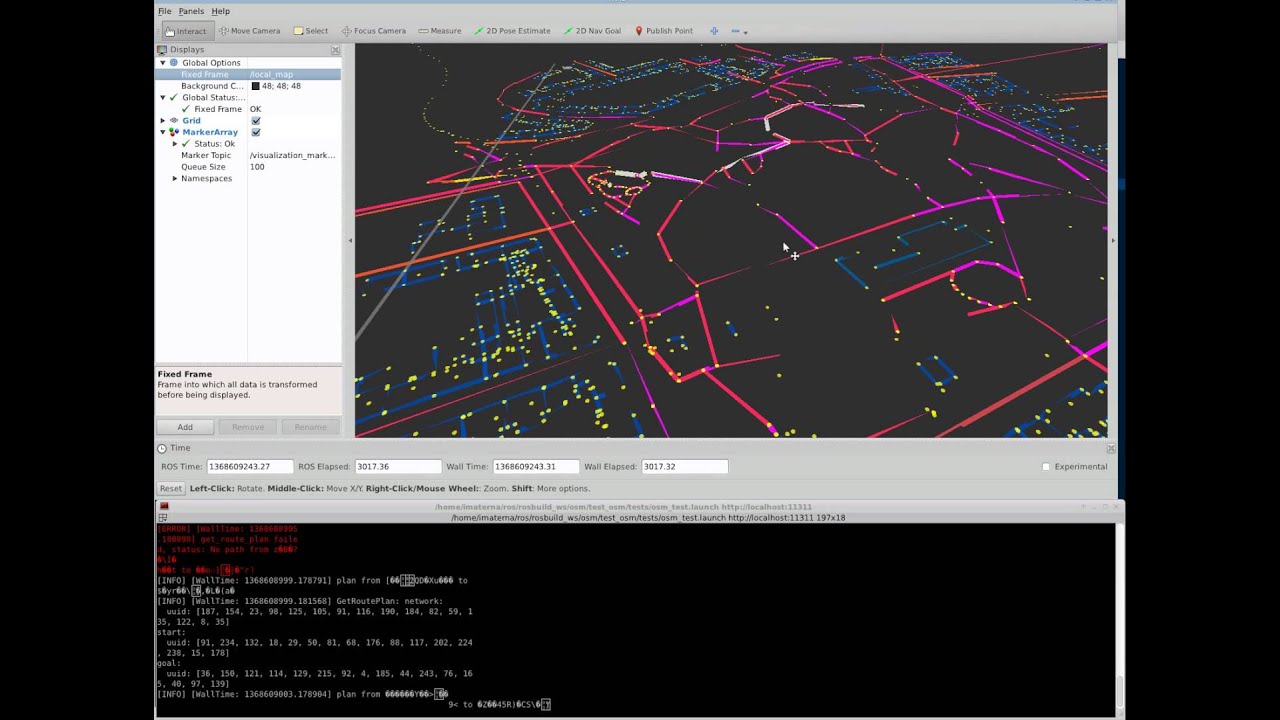 ROS & planning routes in OpenStreetMap - YouTube