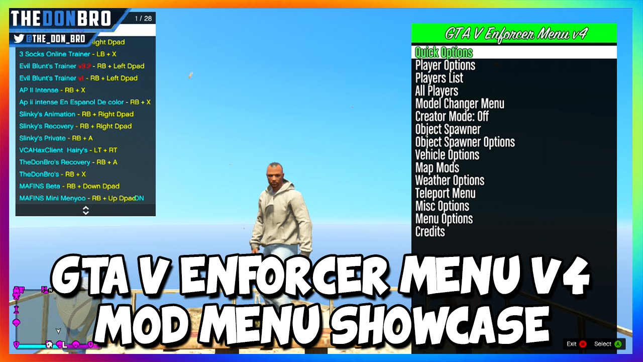 GTA 5 ONLINE - ''GTA V ENFORCER V4'' MOD MENU - MOD MENU SHOWCASE (GTA ...