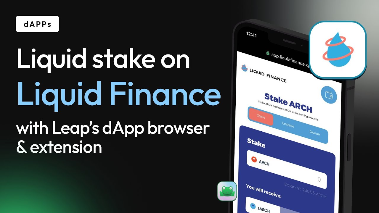 Liquid Stake tokens on Liquid Finance using Leap Wallet Mobile App ...