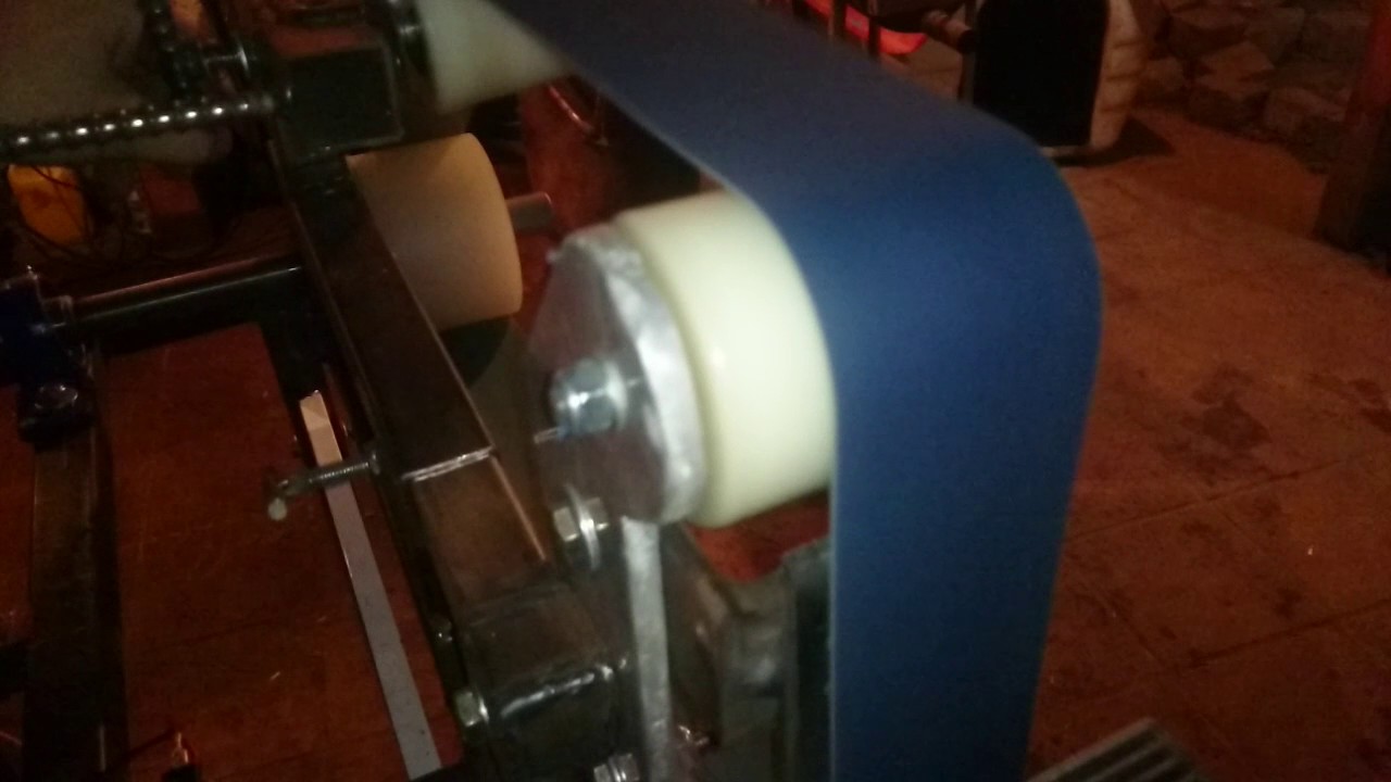 Gas powered belt grinder 75x2000 "grindzilla" - YouTube