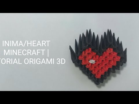 INIMA/HEART MINECRAFT | TUTORIAL ORIGAMI 3D - YouTube