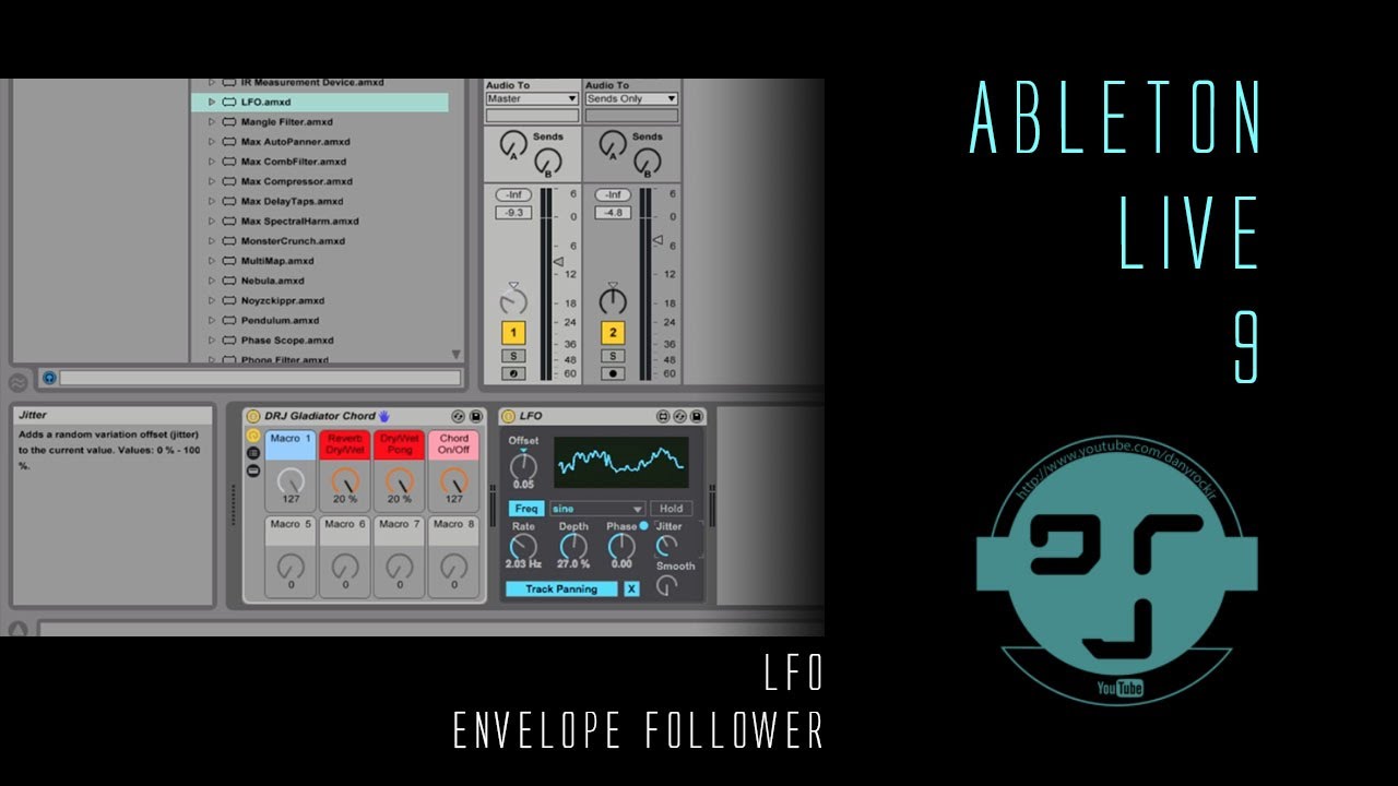 Ableton Live 9: LFO Envelope Follower (Max for live) - YouTube