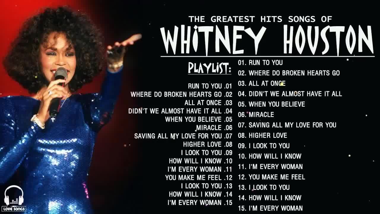 1 Hours of Greatest Hits 2021 With Whitney Houston Whitney Houston Best ...