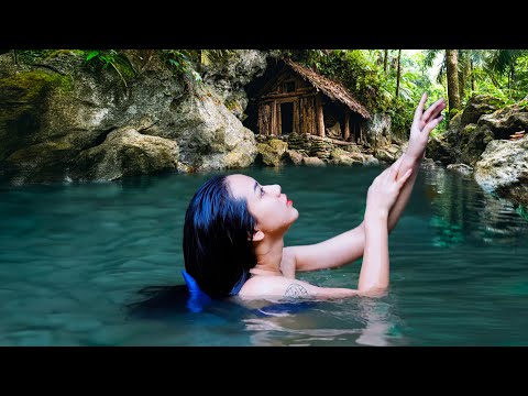 The Girl Fights to Survive in the Jungle – Full Fishing and Bushcraft Adventure #survival #building