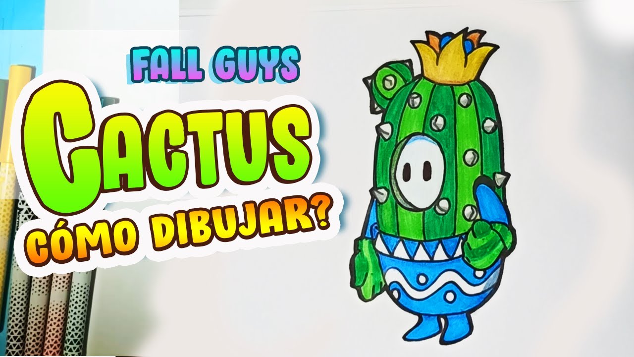 Cómo dibujar la skin de Cactus de Fall Guys - How to draw cactus ...