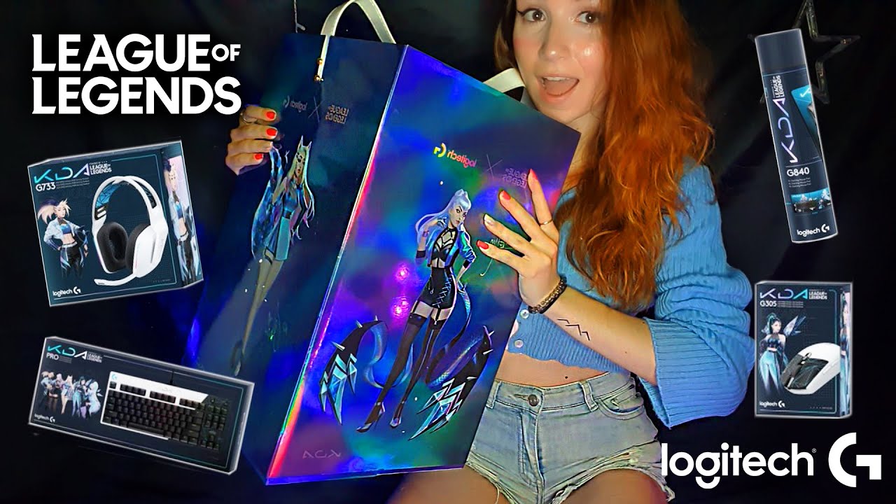 ASMR Logitech x KDA Limited Edition UNBOXING (League of Legends) 🎮 Un ...