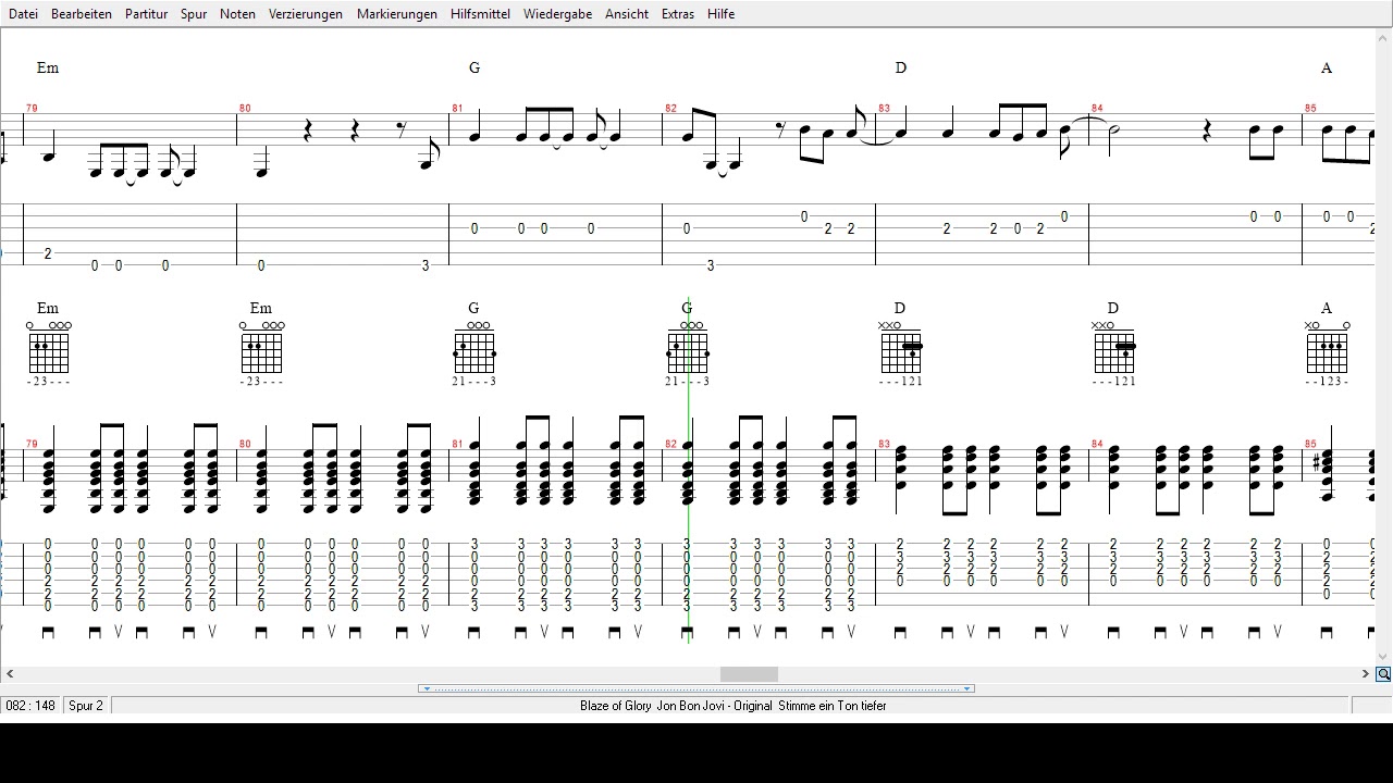 Blaze Of Glory Guitar Chords