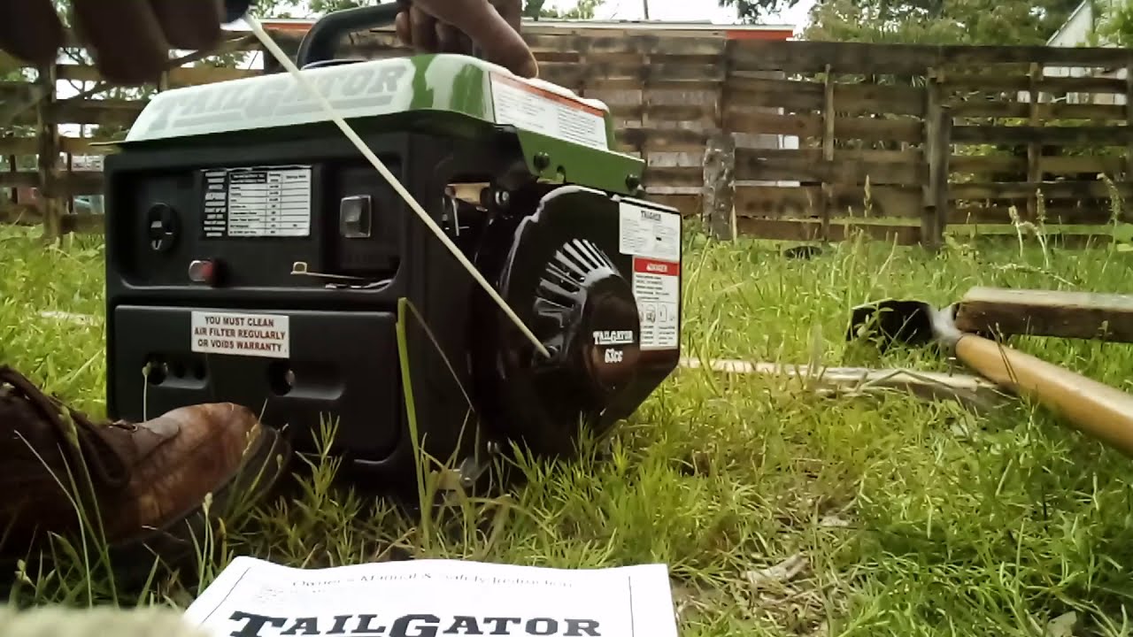 Easy Start Harbor Freight Tail Gator Generator - YouTube
