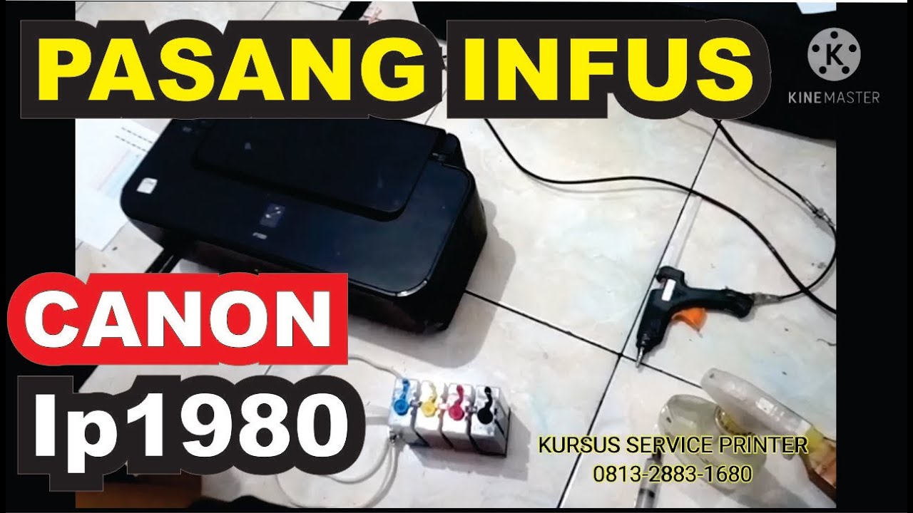 #12 Cara Pasang Infus Printer Canon Pixma ip1980 ip1880 (Ciss ...