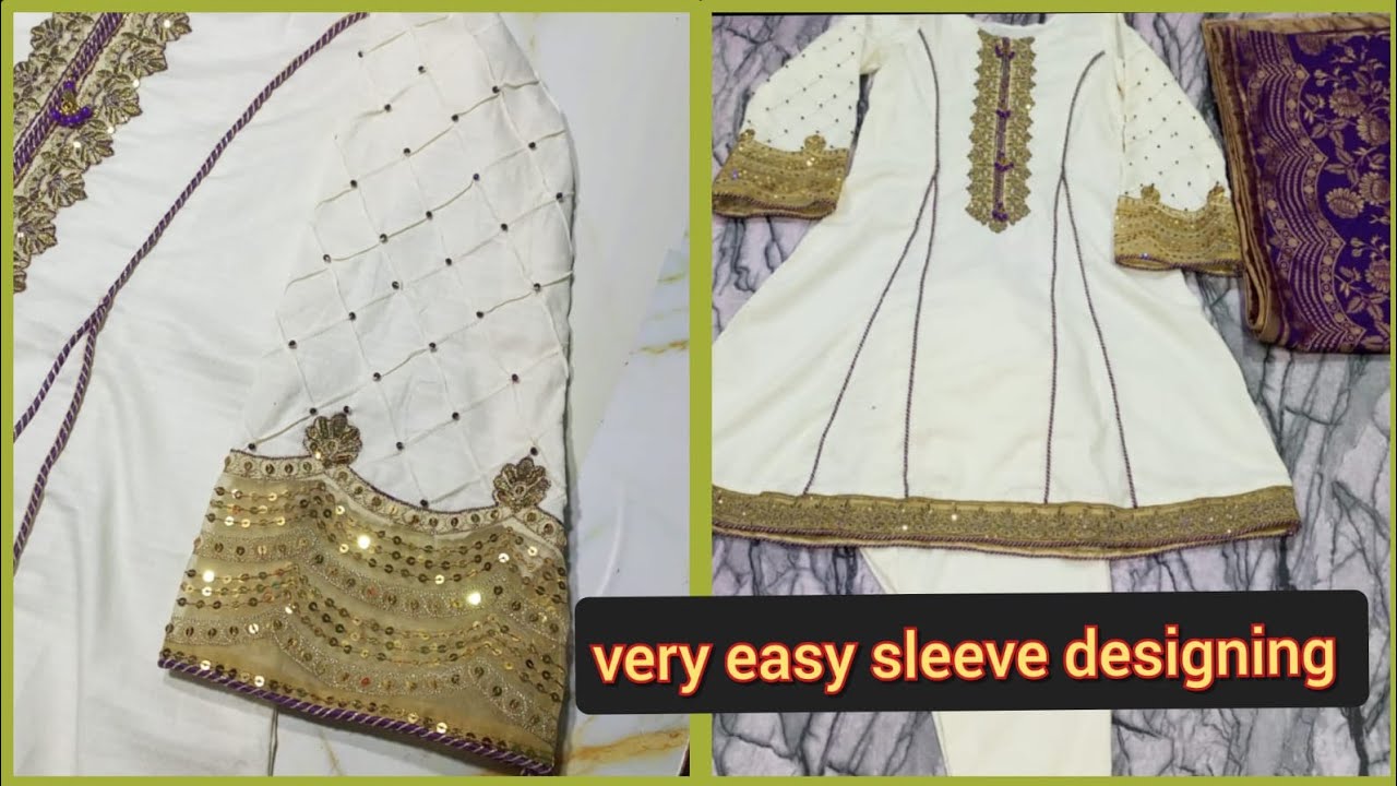 Very Easy Sleeve Designing Idea || cutting and stitching on my channel ...