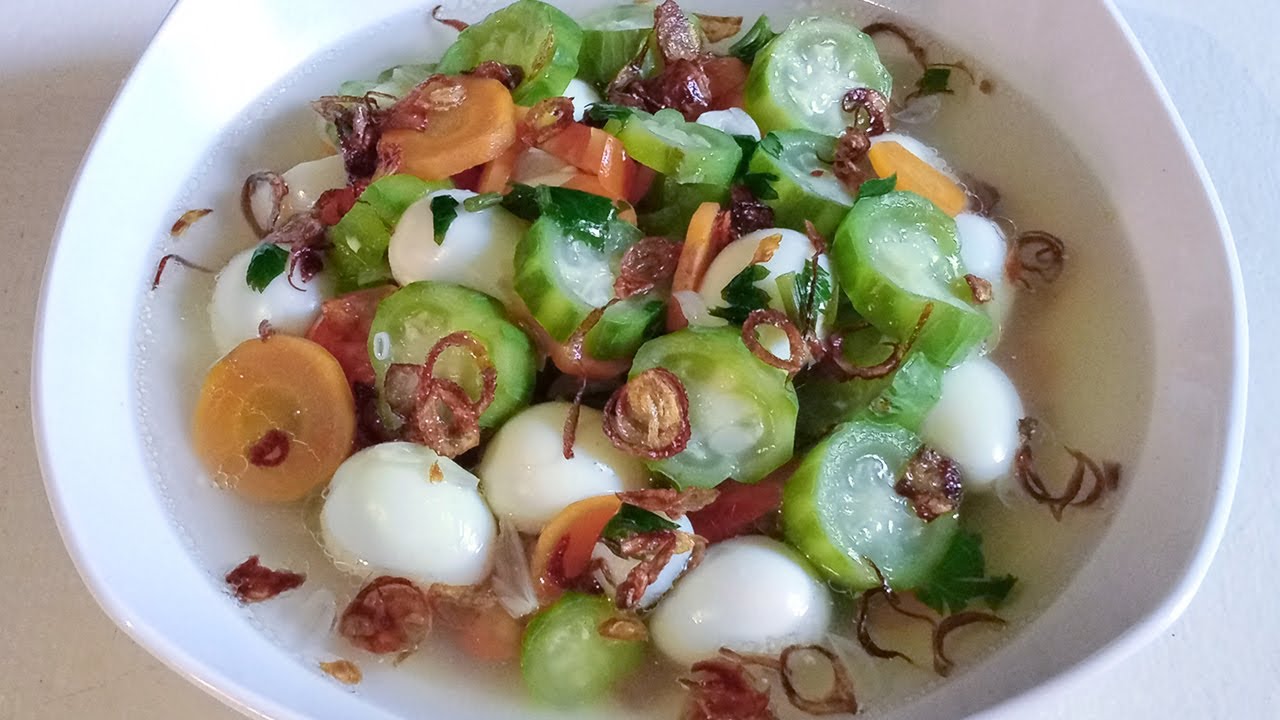 Resep Sup Oyong Telur Puyuh || SIMPLE DAN LEZAT !!! - YouTube