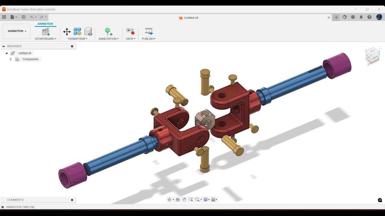 Autodesk Fusion 360 | Assembly Membuat Sambungan Univeral | 40k 60fps ...