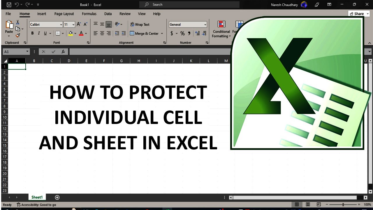 HOW TO PROTECT INDIVIDUAL CELL AND SHEET IN EXCEL #excel - YouTube