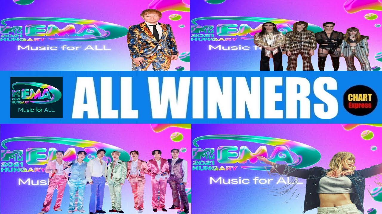 EMA's 2021 - ALL WINNERS | 2021 MTV European Music Awards ...