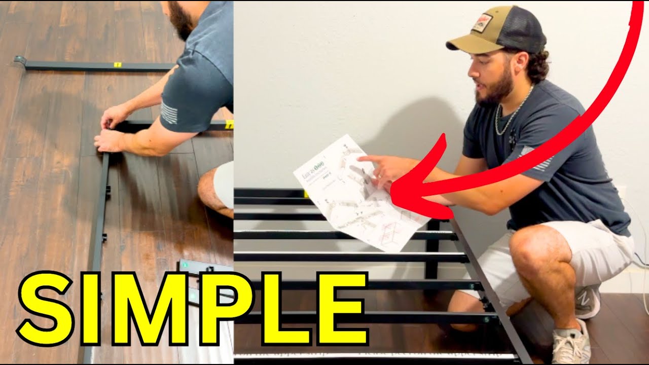 Zinus Van Metal Platform Bed Frame Assembly - YouTube