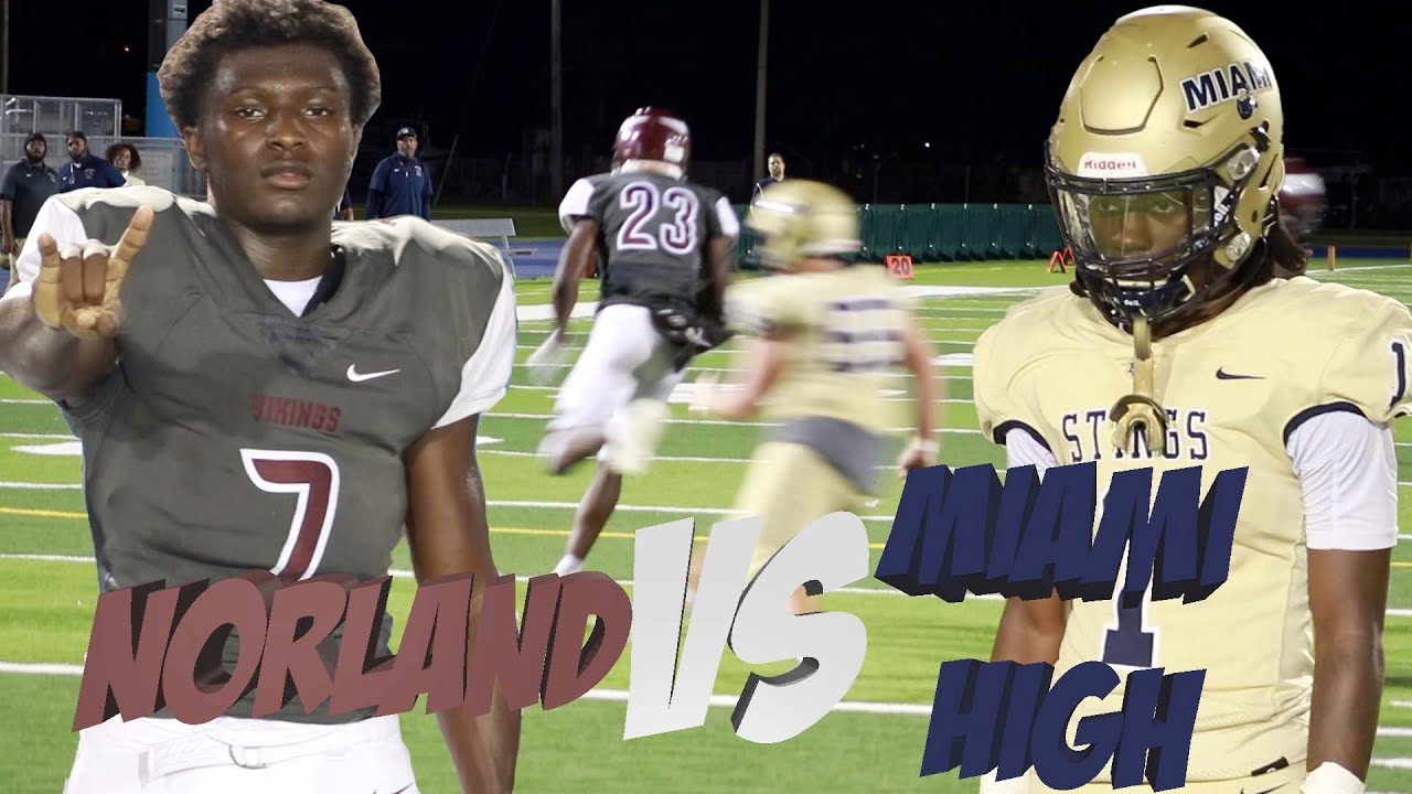 😈Vikings Run Wild At The Mecca 😲 Miami Norland Vs Miami High 🏈🌴 - YouTube