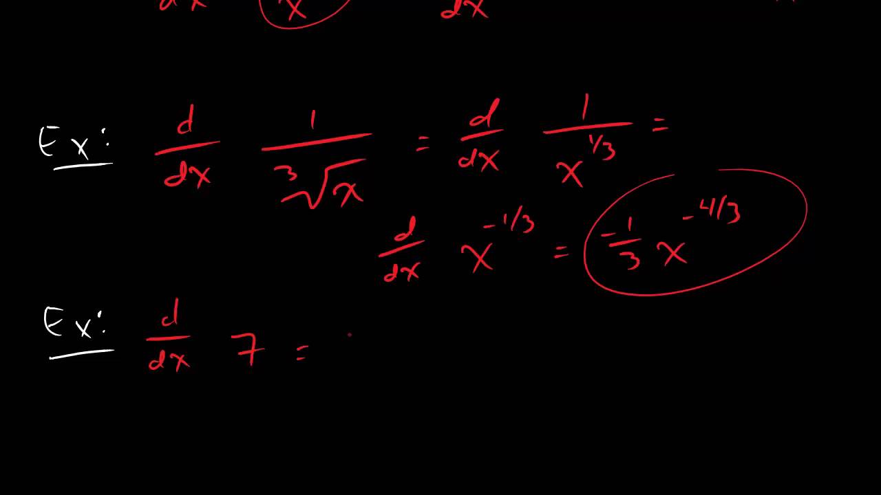 3.1.1 - Intro to Power Rule, Addition Rule, and Constant Multiple Rule ...