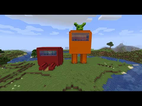 Minecraft. Будуємо друга нашому будинку Among Us. We are building a ...