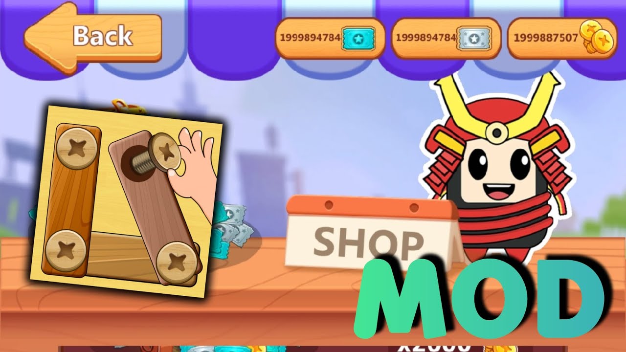 Wood Nuts & Bolts Puzzle HACK/MOD Apk - Get Unlimited Magic Tickets, Golden Screws, VIP PASS ...