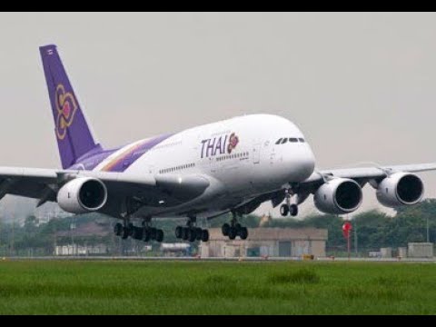 Most Dangerous Airplane Landing!!! Thai Airbus A380 Landing At Kennady Airport - YouTube
