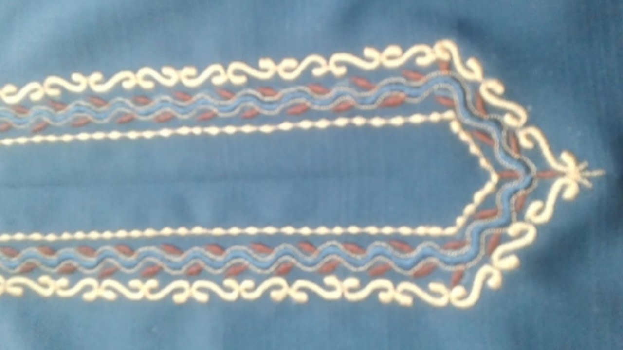 New embroidery design with unique colour | machine embroidery - YouTube