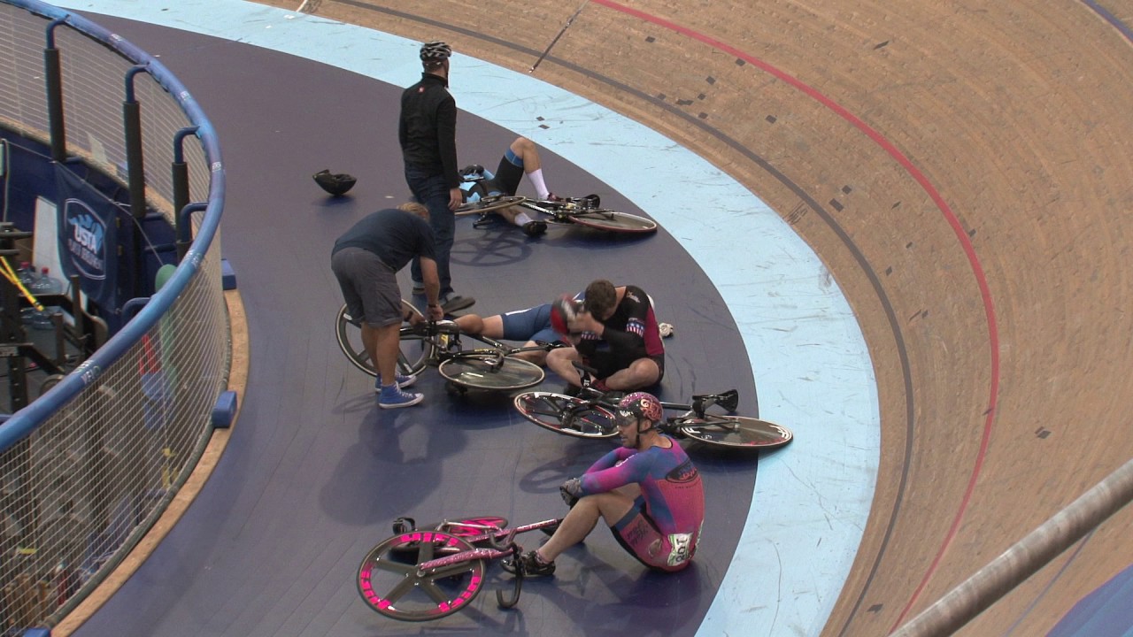 Men's Keirin Semi-Final Crash - YouTube