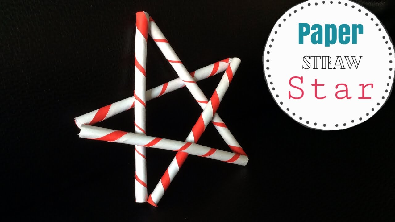 How to make PAPER STRAW STAR ORNAMENT lDIY PAPER STRAW STAR l CHRISTMAS ...