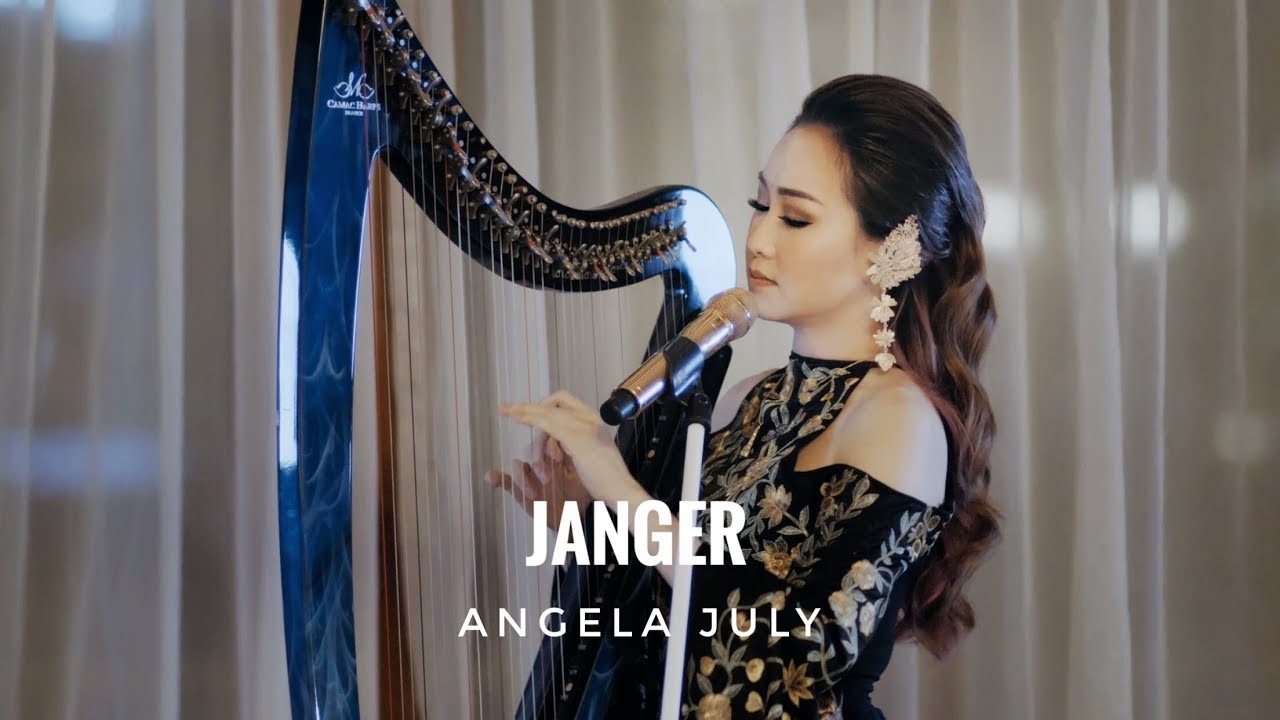 ANGELA JULY | Janger (Vocal and Harp Cover) - YouTube