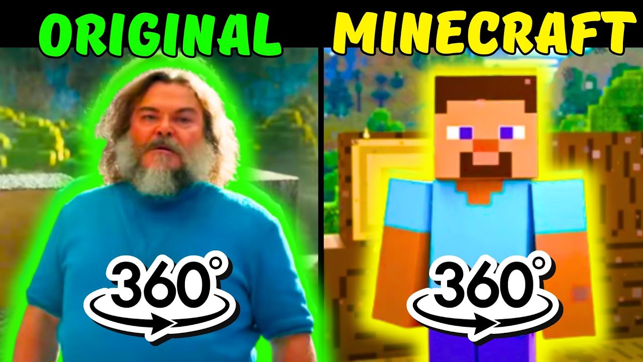 Minecraft 🔥 Jack Black's “I Am Steve” - 360° VR TEASER - Original vs ...