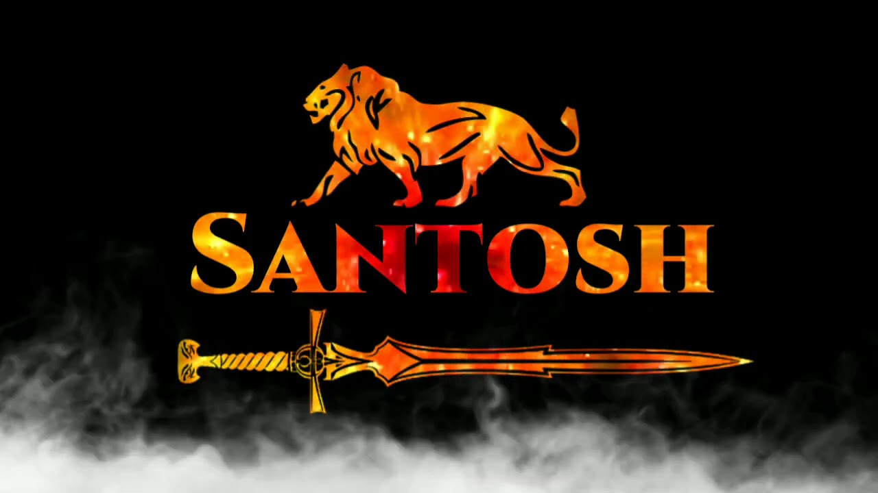 santosh name art - YouTube