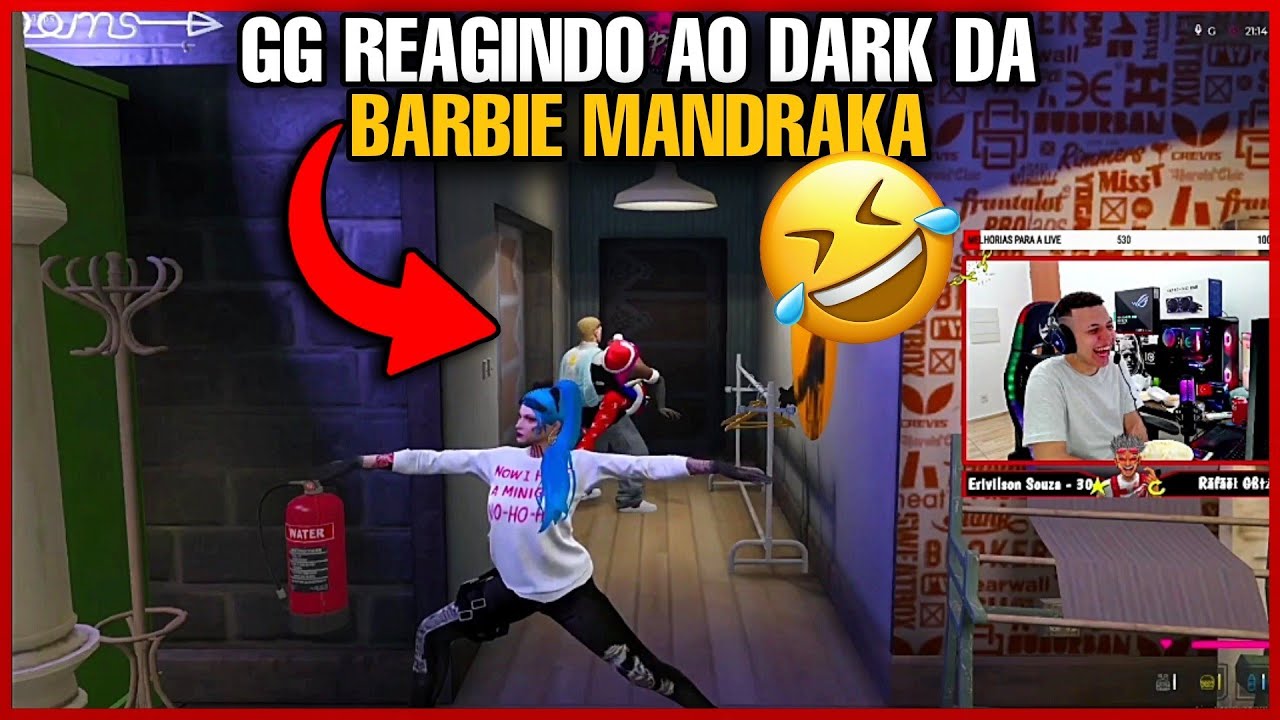 GG REAGINDO AO DARK DA BARBIE MANDRAKA KKK RESENHA | FC BKINHO CLIPES ...