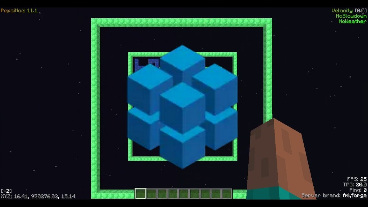 Falling 1.5 million blocks in Minecraft (Cubic Chunks mod) - YouTube