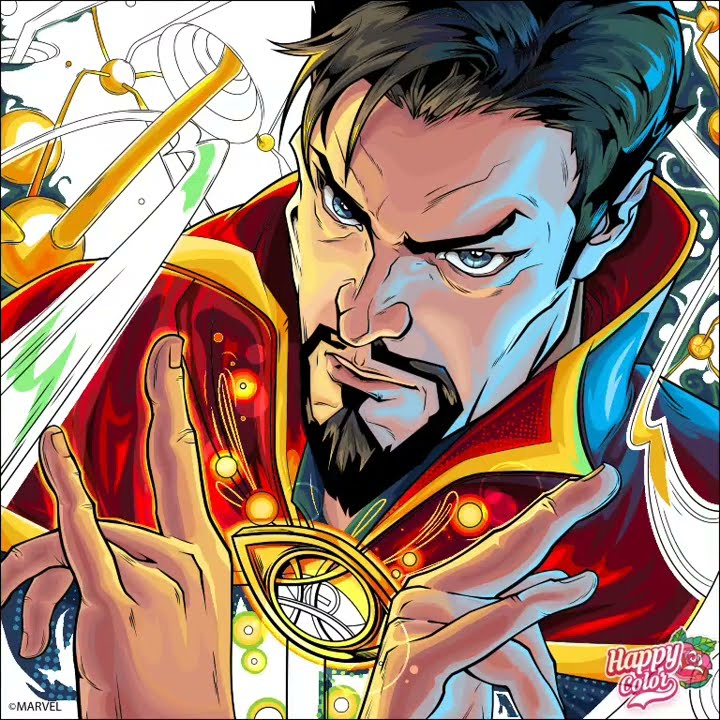 dr strange color by number - YouTube
