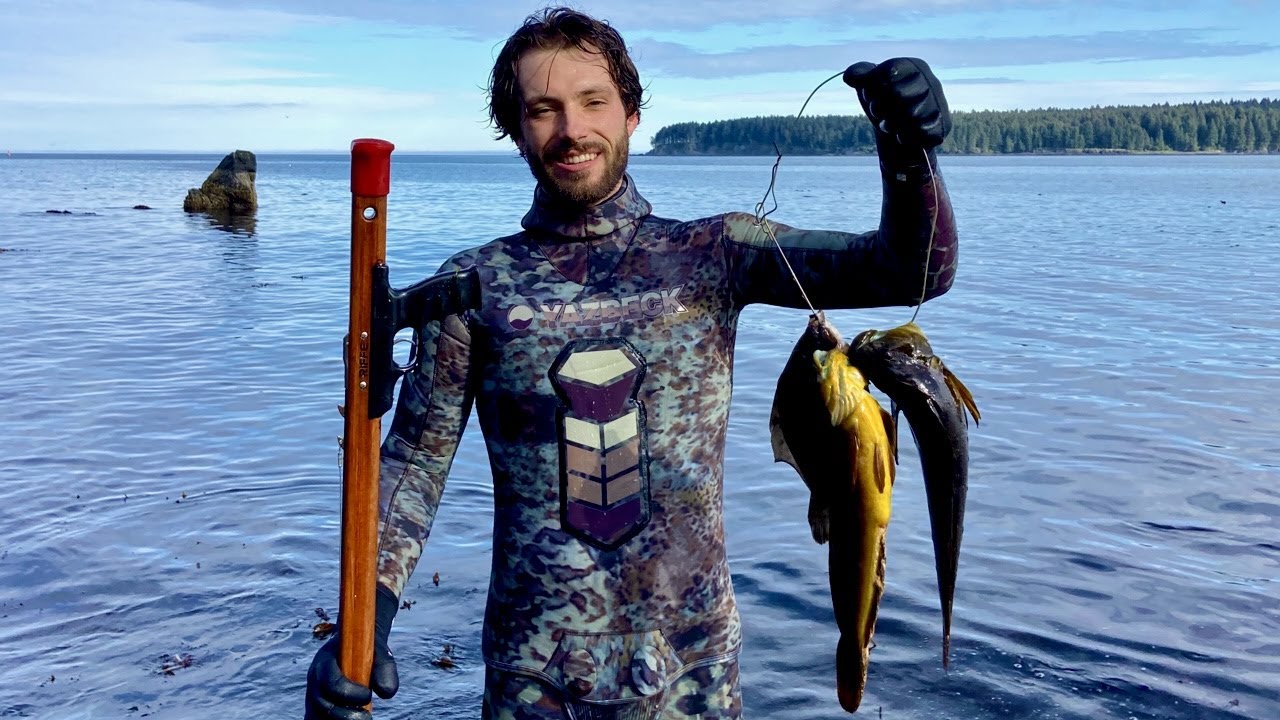 This fish has BLUE MEAT! Spearfishing Alaska - YouTube