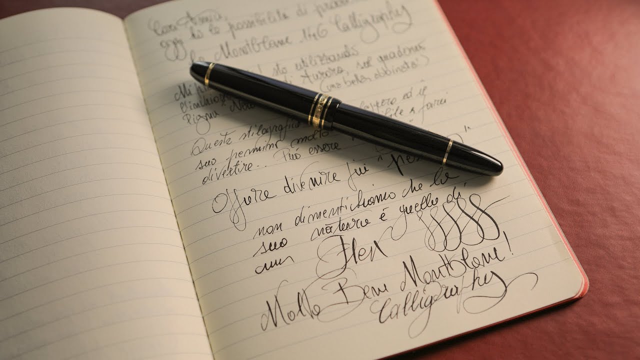 Montblanc 146 Calligraphy - Lo scrittoio di Marco - YouTube