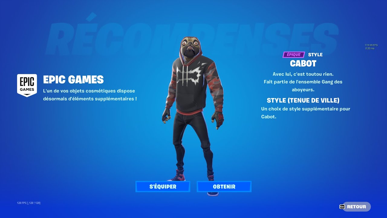 NOUVEAU STYLE SKIN CABOT GRATUIT sur FORTNITE OG - YouTube