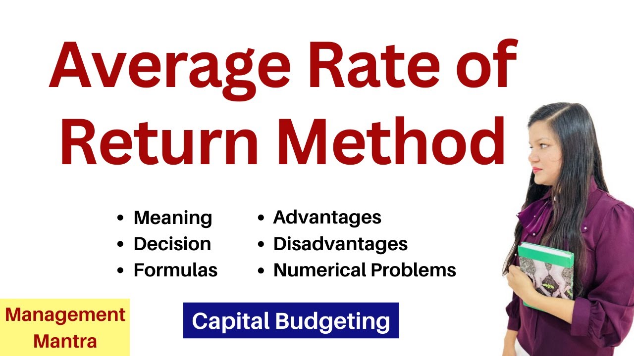 Average Rate of Return, Accounting rate of return - YouTube