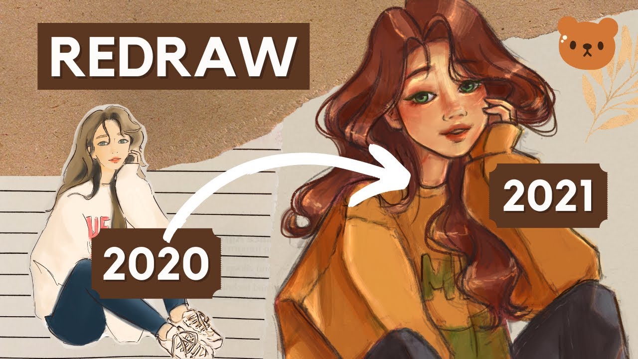 REDRAWING OLD ART! 1 YEAR Difference 👀 (Notion Digital Art Study Guide ...