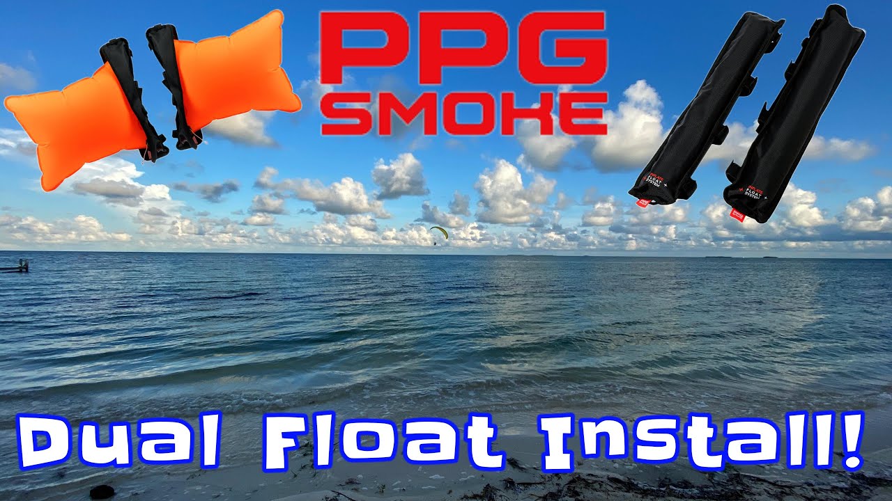 Installing PPG Smoke dual floats on My Paramotor - YouTube