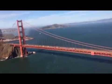 Flying under the Golden Gate Bridge in a helicopter - YouTube