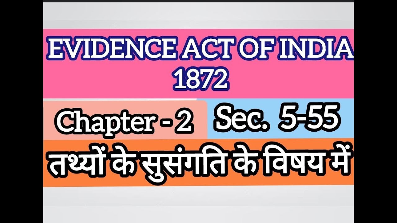 RELEVANCY OF FACTS, CHAPTER 2 ,RES GESTAE, INDIAN EVIDENCE ACT 1872 ...