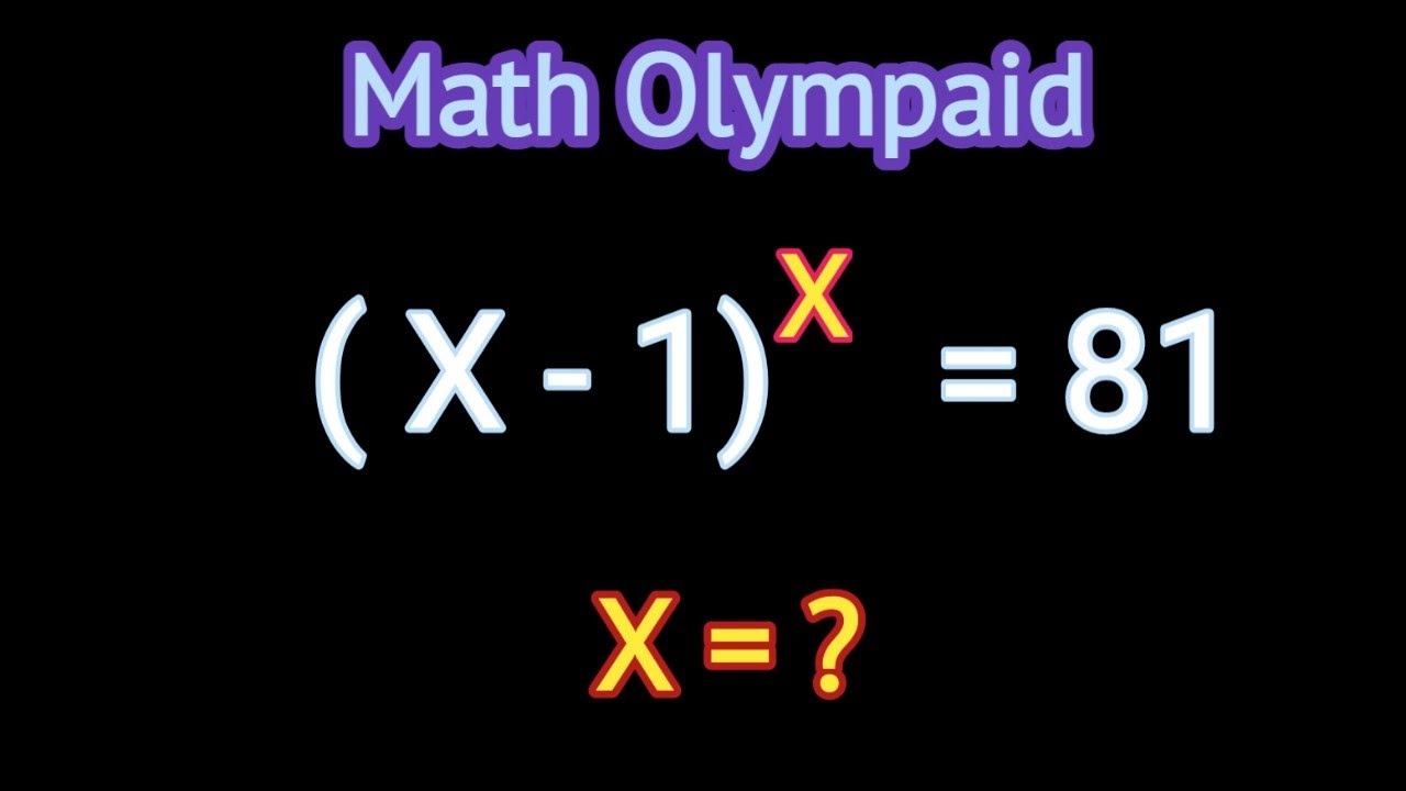 Germany Math Olympaid Exponential Problem | A Nice Algebra Problem ...